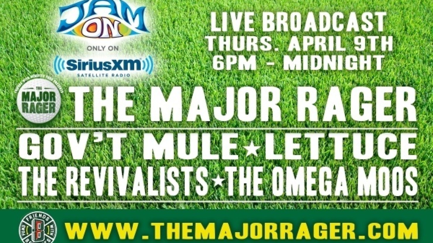 Couch Tour Alert | SiriusXM Jam On To Broadcast Major Rager