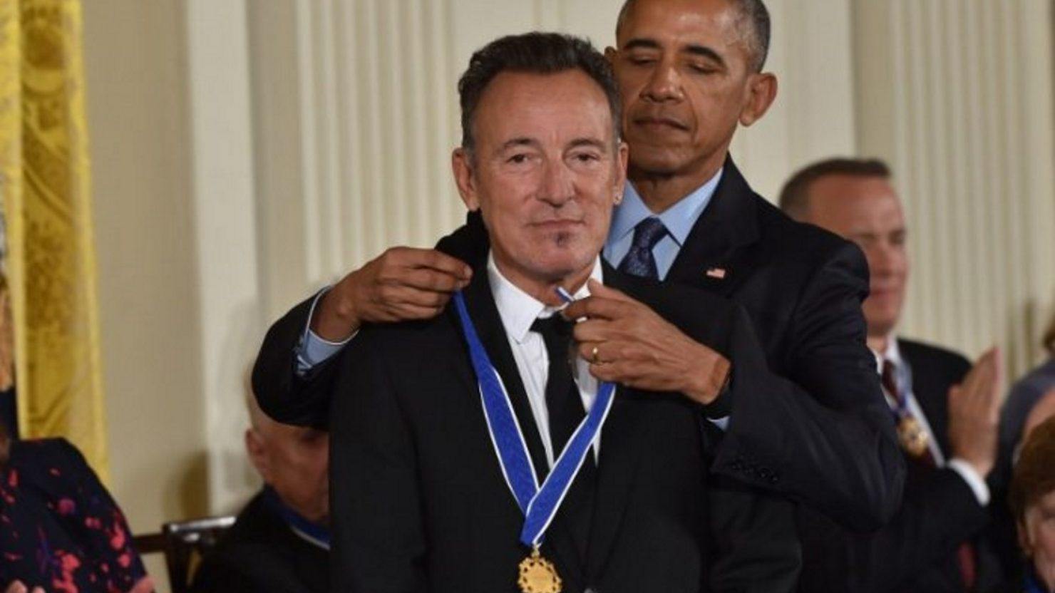 Bruce Springsteen Receives Medal Of Freedom From President Obama Bruce Springsteen Receives Medal Of Freedom From President Obama