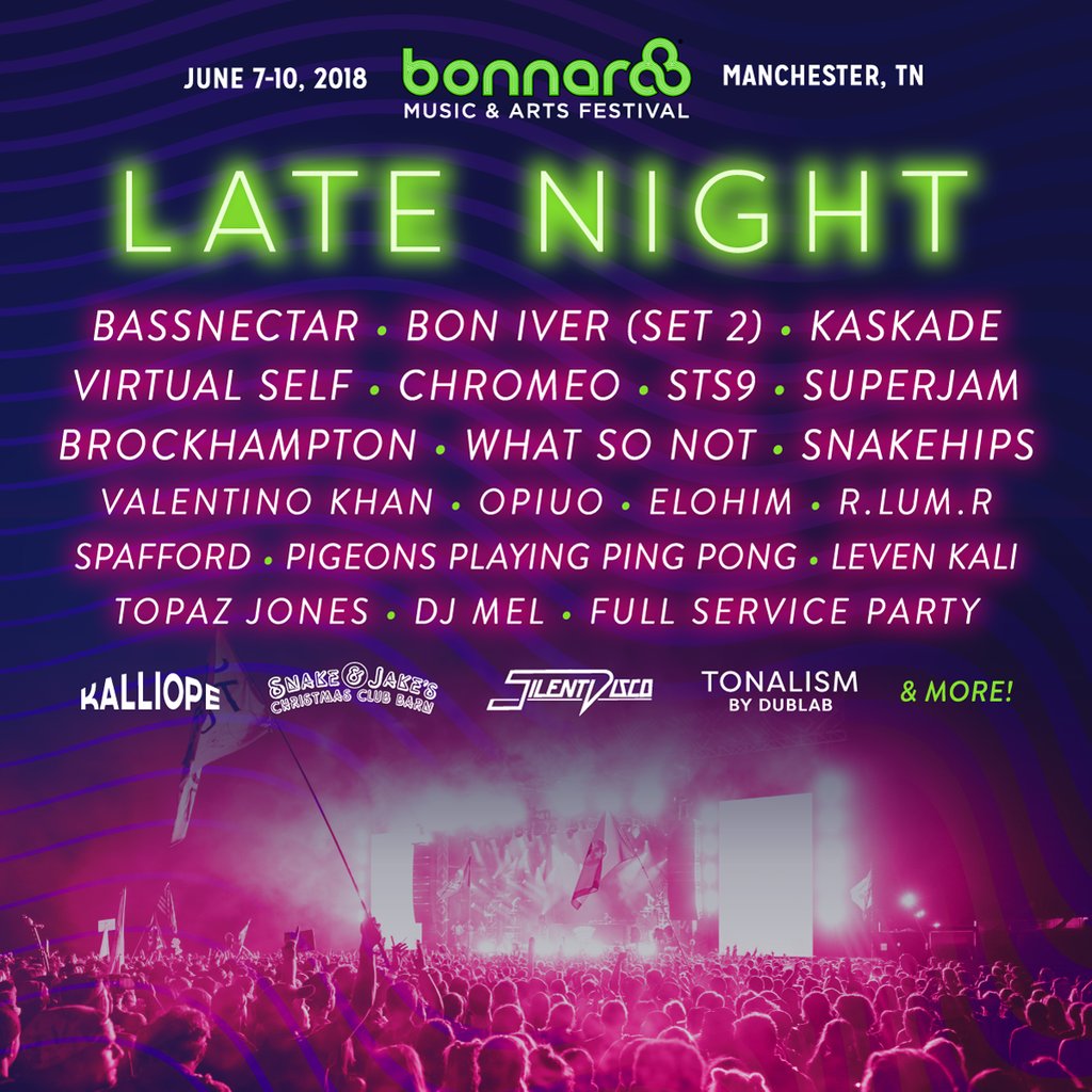 Bonnaroo Announces 2018 Late Night Sets