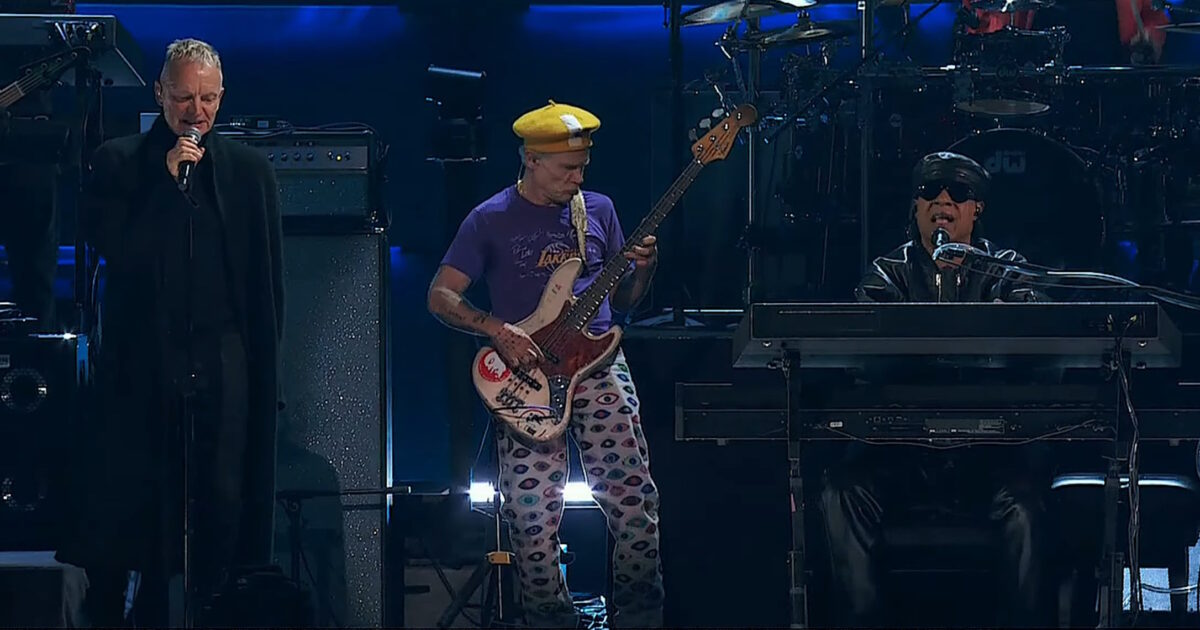 Sting & Flea Join Stevie Wonder At FireAid Benefit Concert
